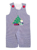 Boys Christmas Overalls Jumper with Snowman a Christmas Tree